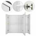 Homfa Medicine Cabinet with Mirror, 3-Door Wall Mounted Storage Cabinet ...