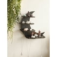 30/39cm Black Moon Wall Shelves 4-tier Wood Floating Wall Shelf Gothic ...