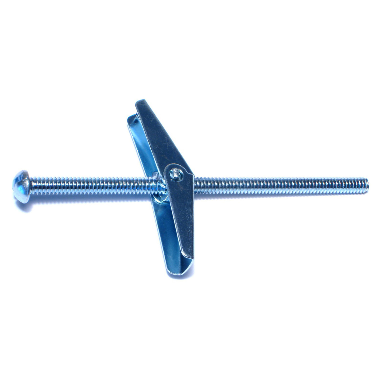 3/16" x 4" Zinc Plated Steel Slotted Round Head Toggle Bolts - Walmart.com