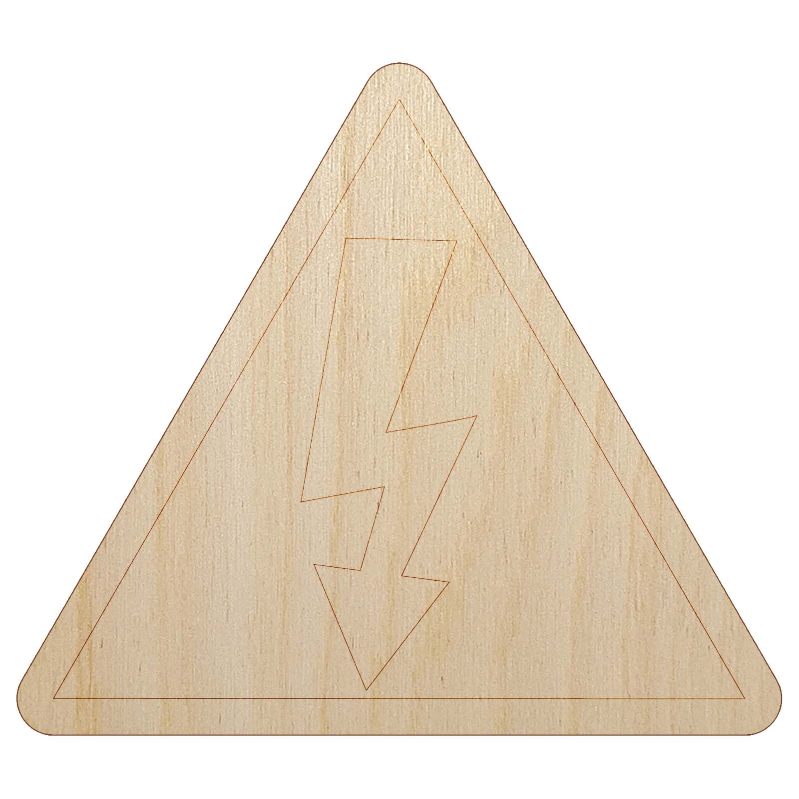 Electrical High Voltage Warning Sign Wood Shape Unfinished Piece Cutout ...
