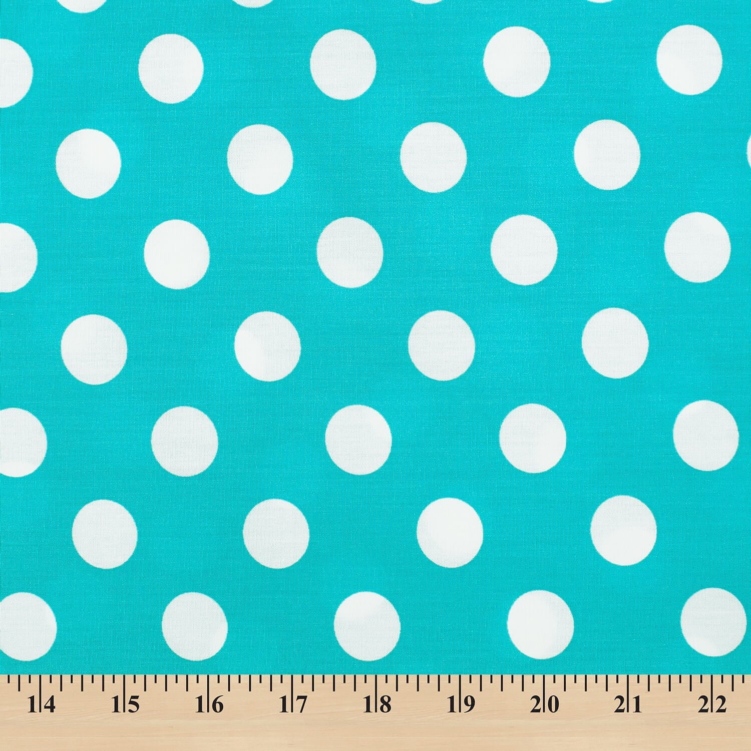 Polka Dot Large Printed Fabric Aqua / White 100% Cotton 58/60" Wide ...