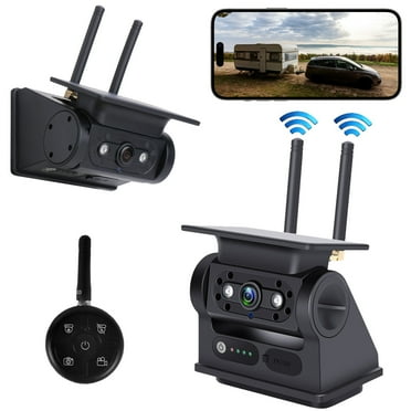 UNITOPSCI WiFi Magnetic Hitch 720P Solar Wireless Rear/Front View ...