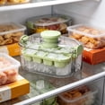 Ice Cube Tray With Lid Press Release Ice Maker Stackable 3 Layer Food ...