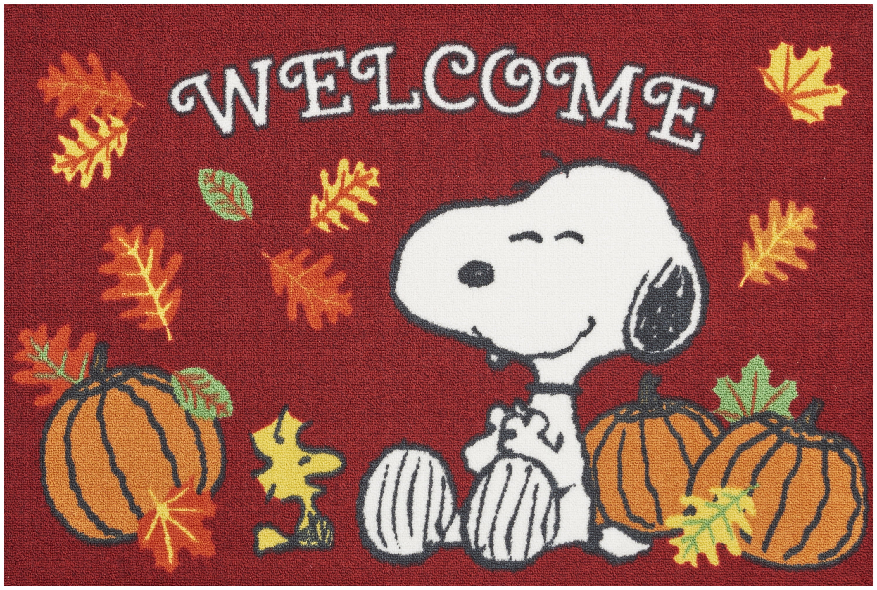 Nourison Pnt02 Peanuts/Enhcx Welcome Burgundy 2' x 3' Area Rug, (2x3 ...