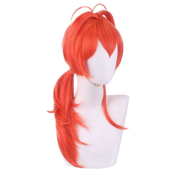Peluca para cosplay Genshins Impacts Dilucs, pelo sintético, 60 cm ...