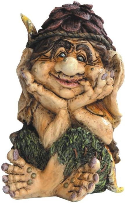 4 Inch Happy Troll Sitting with Leaf Hat Figurine - Walmart.com ...
