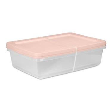 36.5QT Underbed Locking Lid with 360 Degree Swivel Wheels - Pink ...