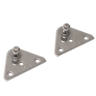 North American Metals Black Boat Hatch Shock Mounting Brackets (Pair ...