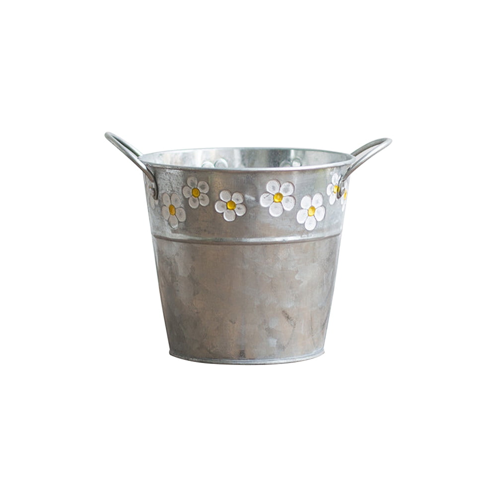 Metal Flower Pots,Iron Plant Pots,Vintage Basket,Bucket Planter,Can be ...