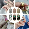 2Pcs Retro Metal Thimble Finger Tip Protector Ergonomic Finger Guards ...
