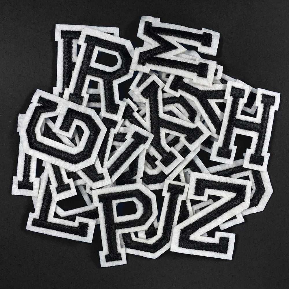 52 PCS 2" Iron-On Letter Patches by A-Z Alphabet Appliques, 2 Set ...