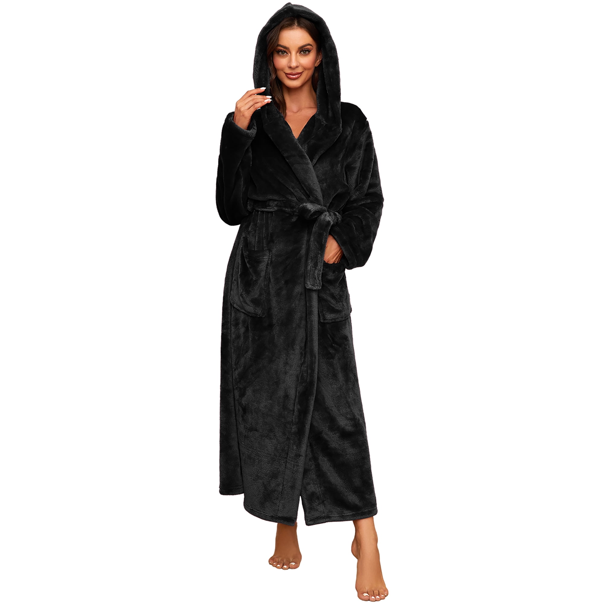 Click here for Heartnice Womens Fleece Hooded Robe  Soft Full Len... prices