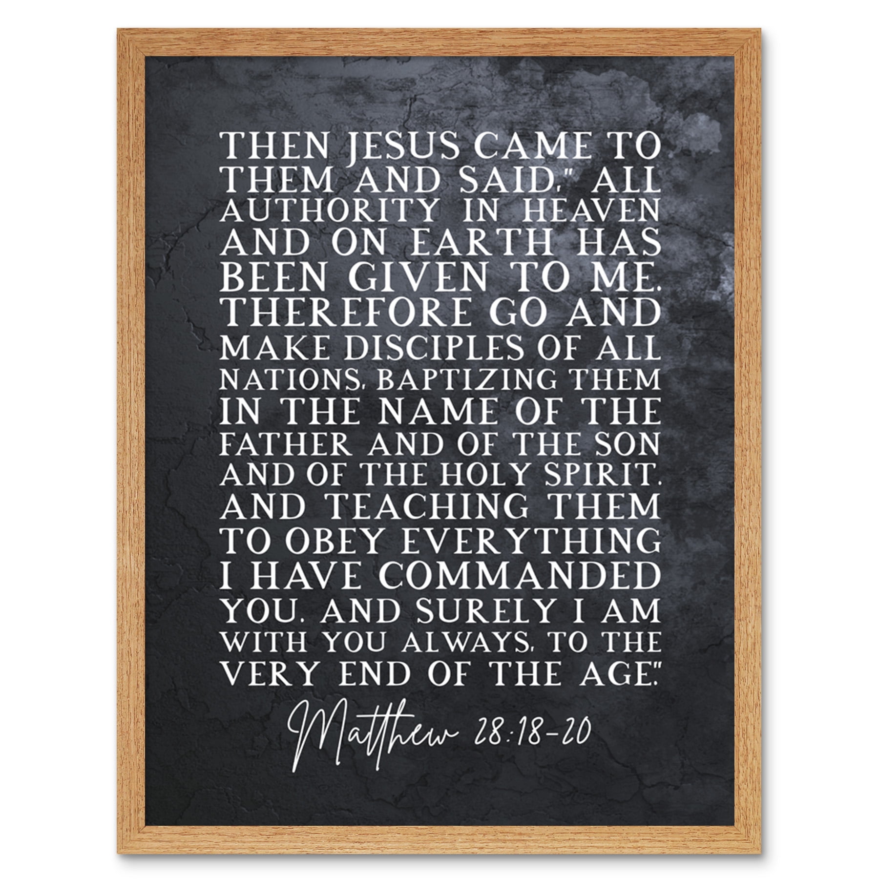 Matthew 28:18-20 Jesus I am with you always to the very end of the age ...