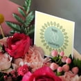 3drose, Happy 20th Anniversary- Circular Design with Leaves in Pastel ...