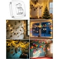 50 Mini Light Hooks with Adhesive Strips: Indoor Clear Small String ...