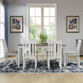 Churanty Six-seater Extendable Farmhouse Dining Table Set with ...
