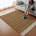 Bedroom Rug Carpet 3'x 5', Vintage Rattan Washable Floor Carpet with ...