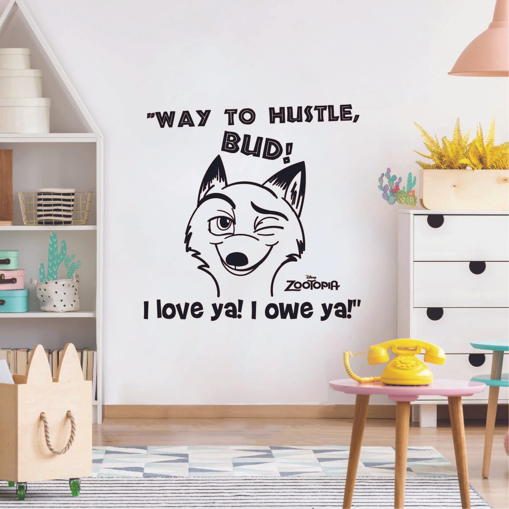 Way To Hustle Bud Quote Zootopia Cartoon Quotes Wall Sticker Art Decal ...
