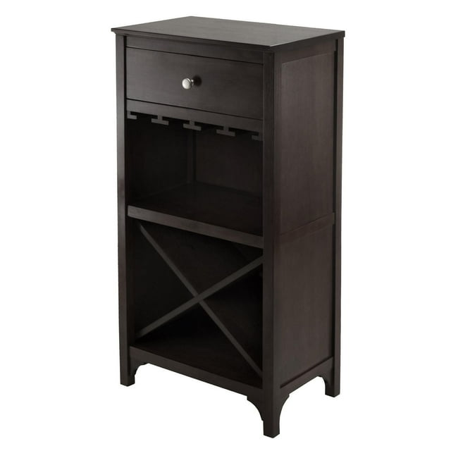 92745- Ancona Modular Wine Cabinet with One Drawer, Glass Rack, X Shelf ...