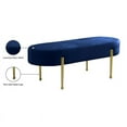 Meridian Furniture Gia Contemporary Velvet Bench in Navy - Walmart.com