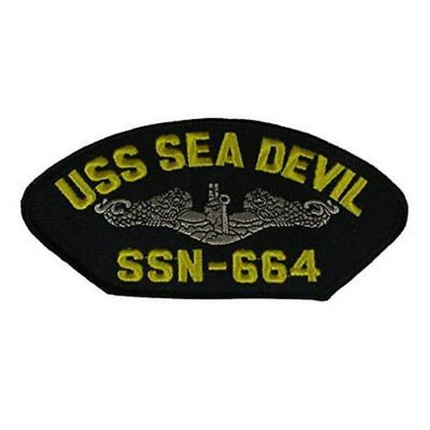 USN NAVY USS SEA DEVIL SSN-664 SILVER DOLPHIN PATCH STURGEON CLASS ...