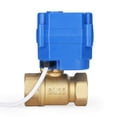 U.S. Solid 3/4 inch Brass Motorized Ball Valve, 85-265V AC, 2-Wire Auto ...