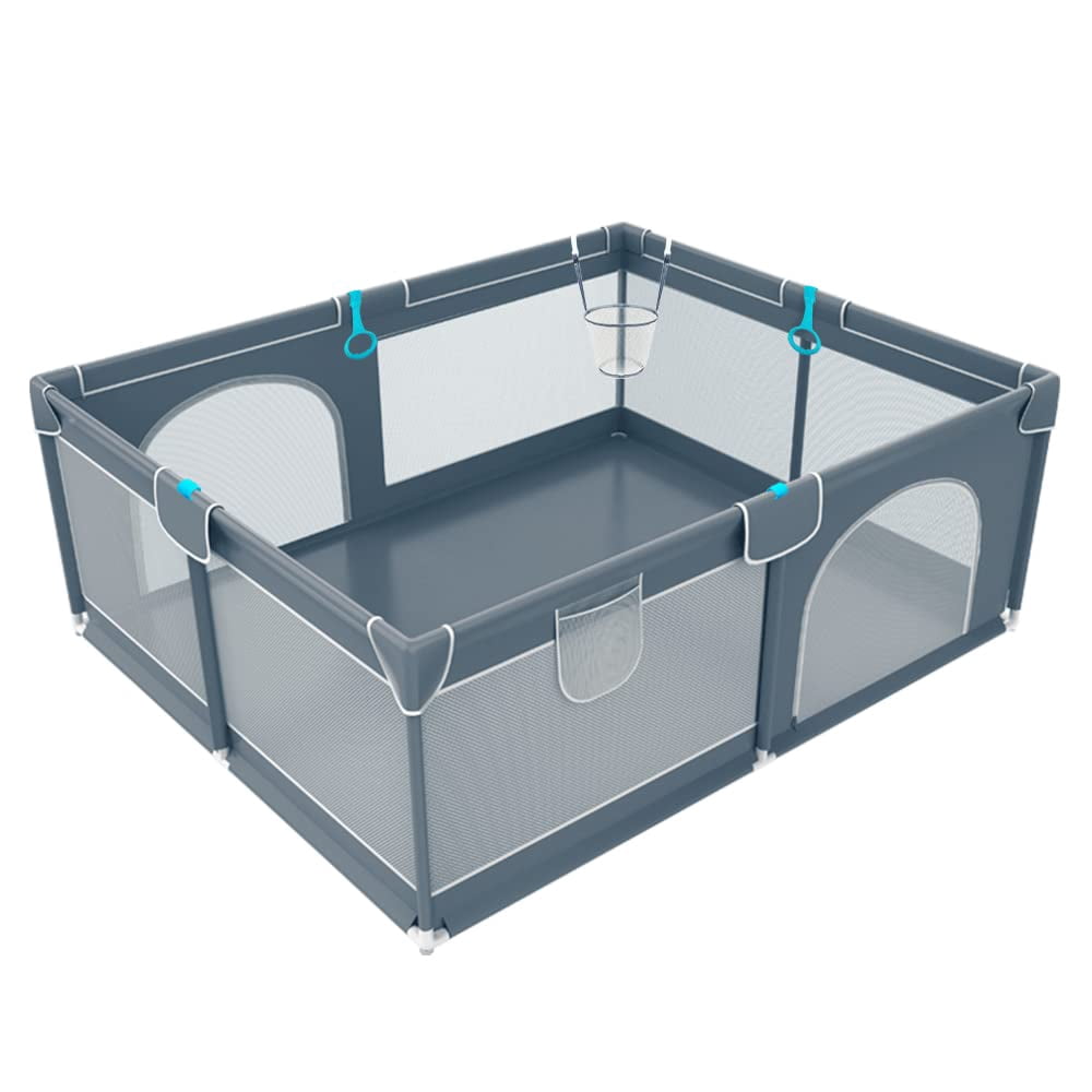 Baby Playpen, 71" x 60" Extra Large Playard with Gate, Indoor Outdoor ...