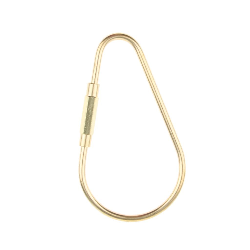Brass Screw Locking Keychain Carabiner Clip Key Holder Ing Buckle Hook ...