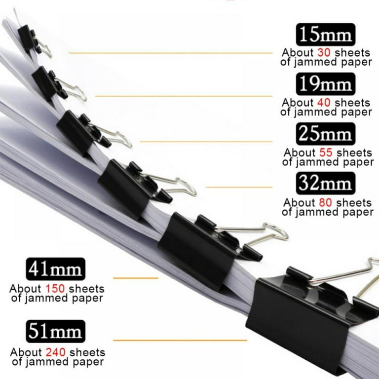 Small Binder Clips 0.9 Inch 48 Pack Small Size Paper Clamps for Office Supplies Black Walmart