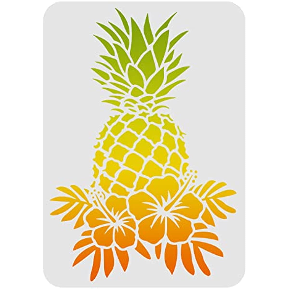 Pineapple Stencil Reusable Pineapple Painting Stencil Pineapple Stencil ...