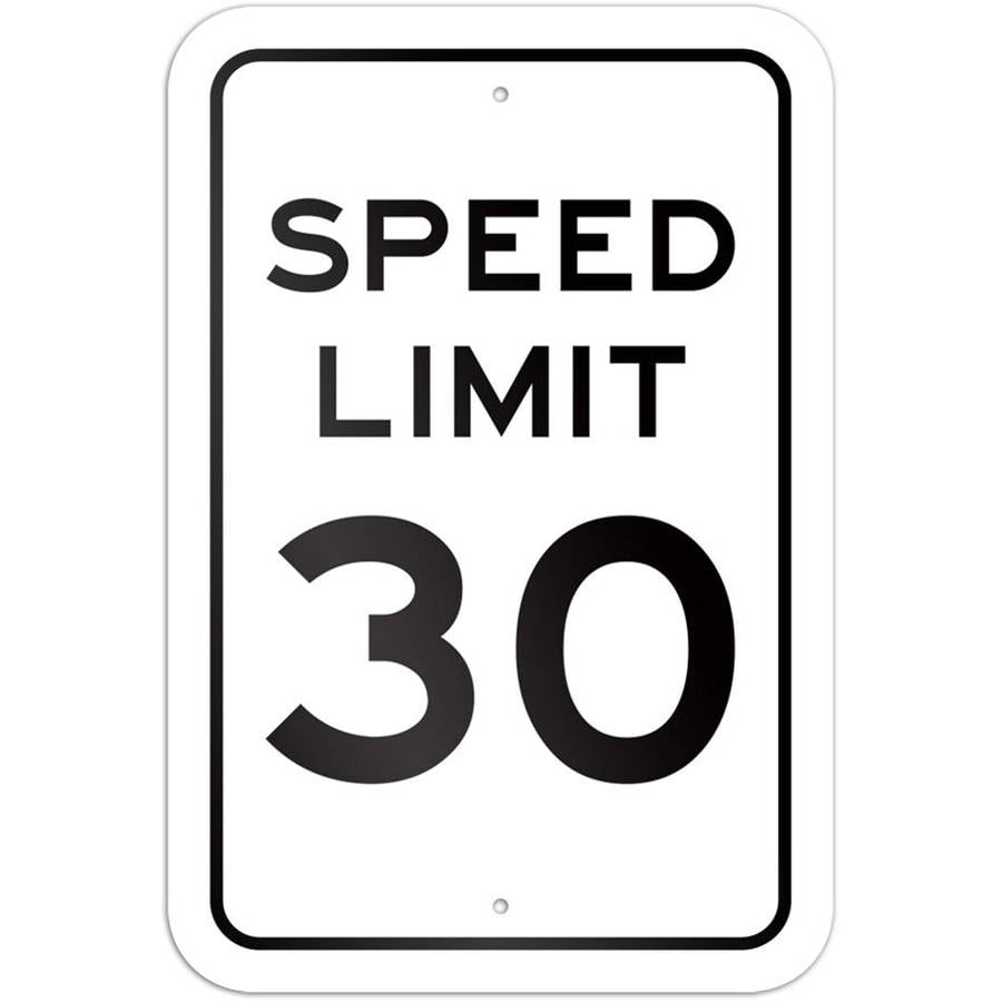 Speed Limit 30 Sign - Walmart.com