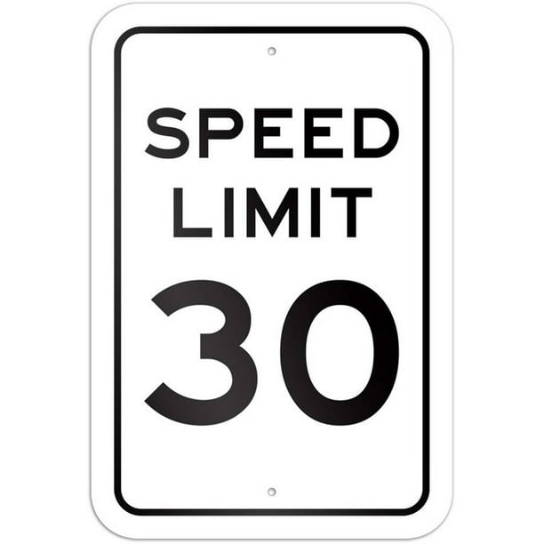 Speed Limit 30 Sign - Walmart.com