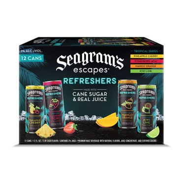 Seagram's Escapes Variety Pack, Flavored Malt Beverage, 24 Pack, 11.2 ...
