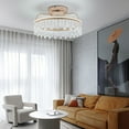 Modern Ceiling Fan with LED Light, 3-Speed DC Motor, Adjustable Color ...