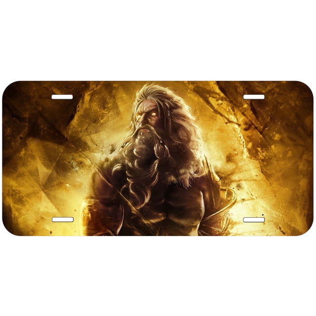 Zeus Greek God Of The Sky And King Of Olympus Novelty Car License Plate ...