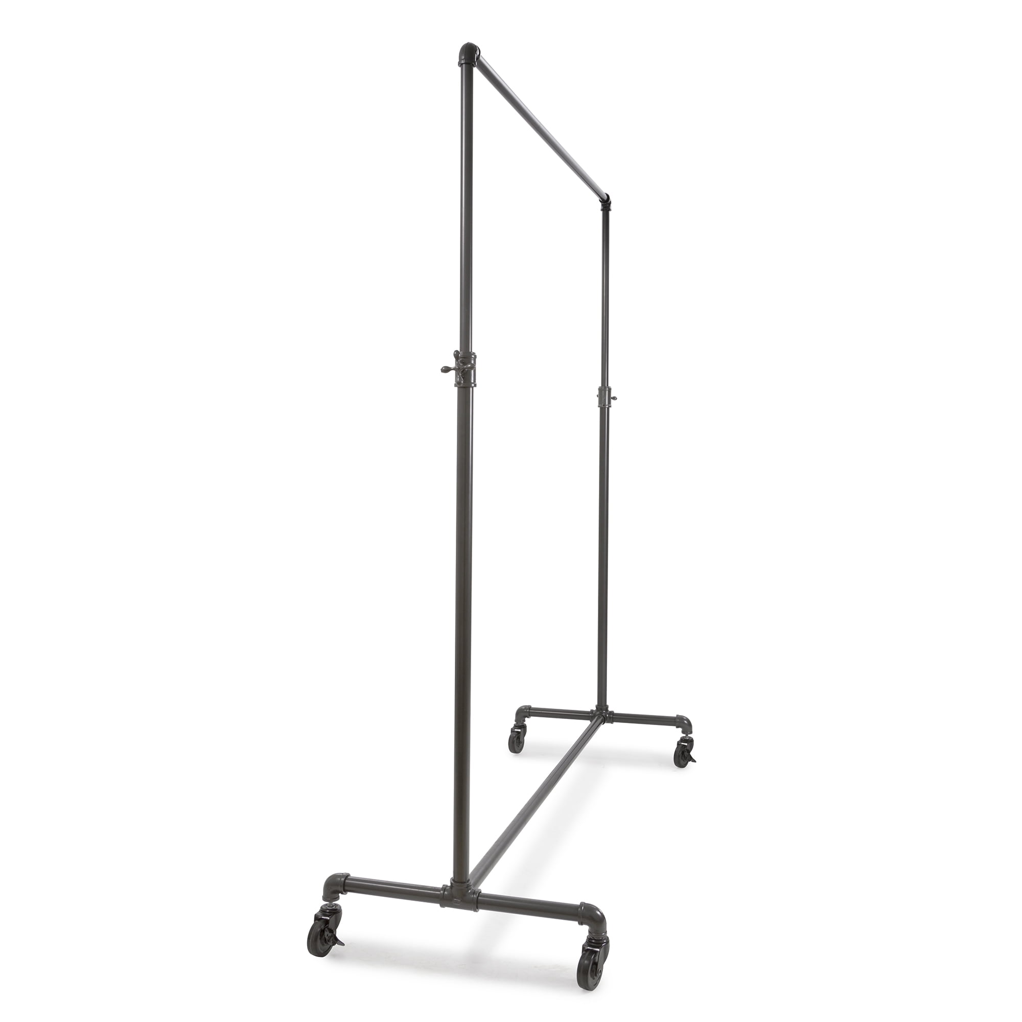 Econoco 60" Hangrail Adjustable Height Rolling Garment Clothing Rack ...