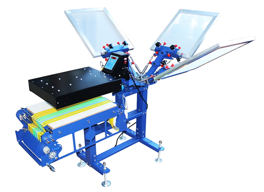INTBUYING 3 Color 1 Station Screen Printing Press with Dryer Precision ...