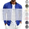 Ceisia Men Solid Color Zip Up Baseball Jacket Stand Collar Lightweight ...