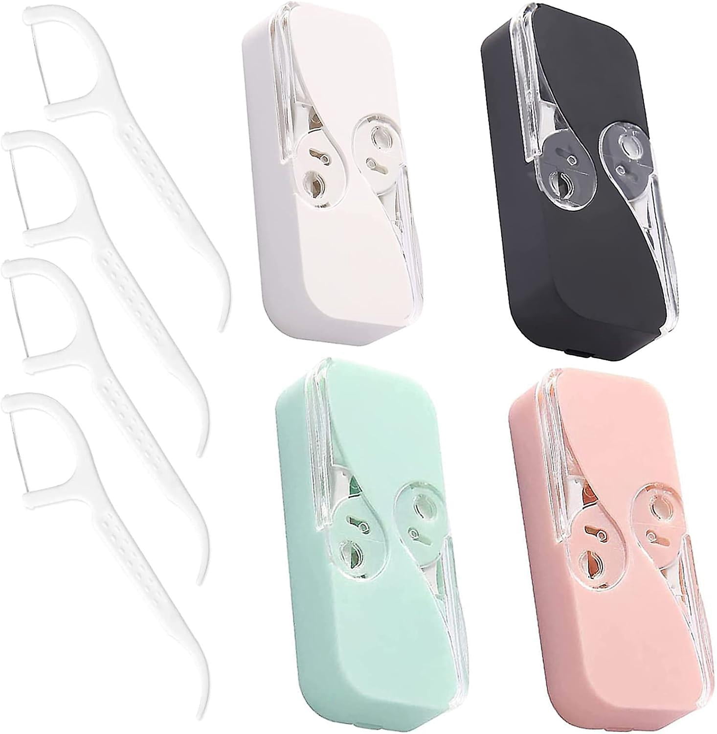 4PCS Portable Floss Dispenser Refillable, Floss Box, Floss Pick ...