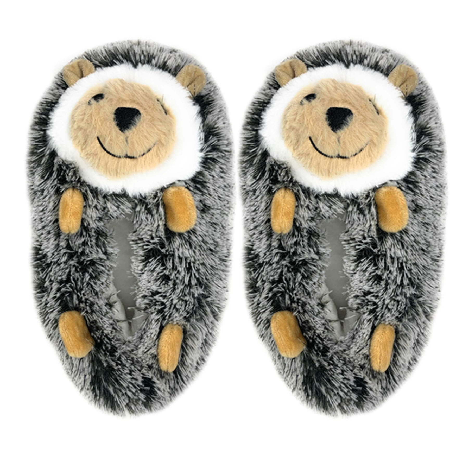 Oooh Geez Womens Funny Fluffy House Slippers, Hedge Hugs, Cute Shoes ...