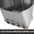 4 Jet 3Hp Stucco Sprayer Plaster Sprayer Cement Mortar Spray Gun Hopper ...