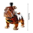 Bulldog Shaped Glass Decanter – Animal Design Liquor Bottle with ...