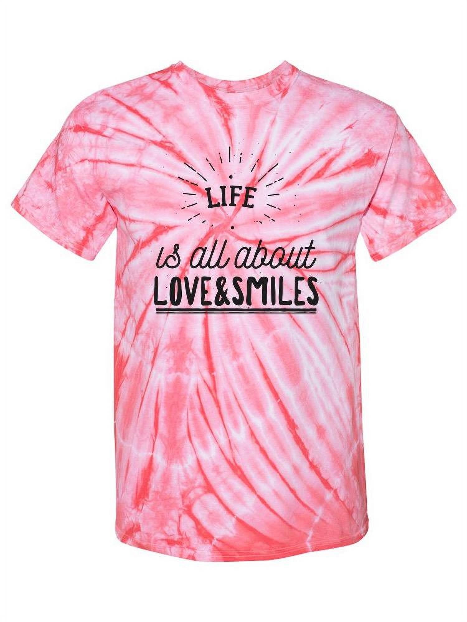Life Is About Smiles Tie-Dye Cyclone Men -Smartprints Designs, Male Medium - Walmart.com