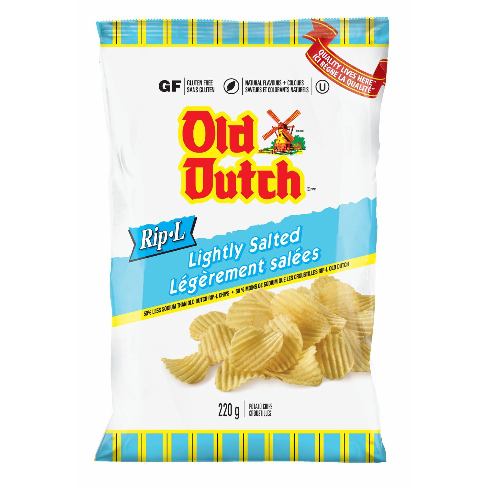 Click here for Old Dutch Ripple Lightly Salted Potato Chips 220g prices