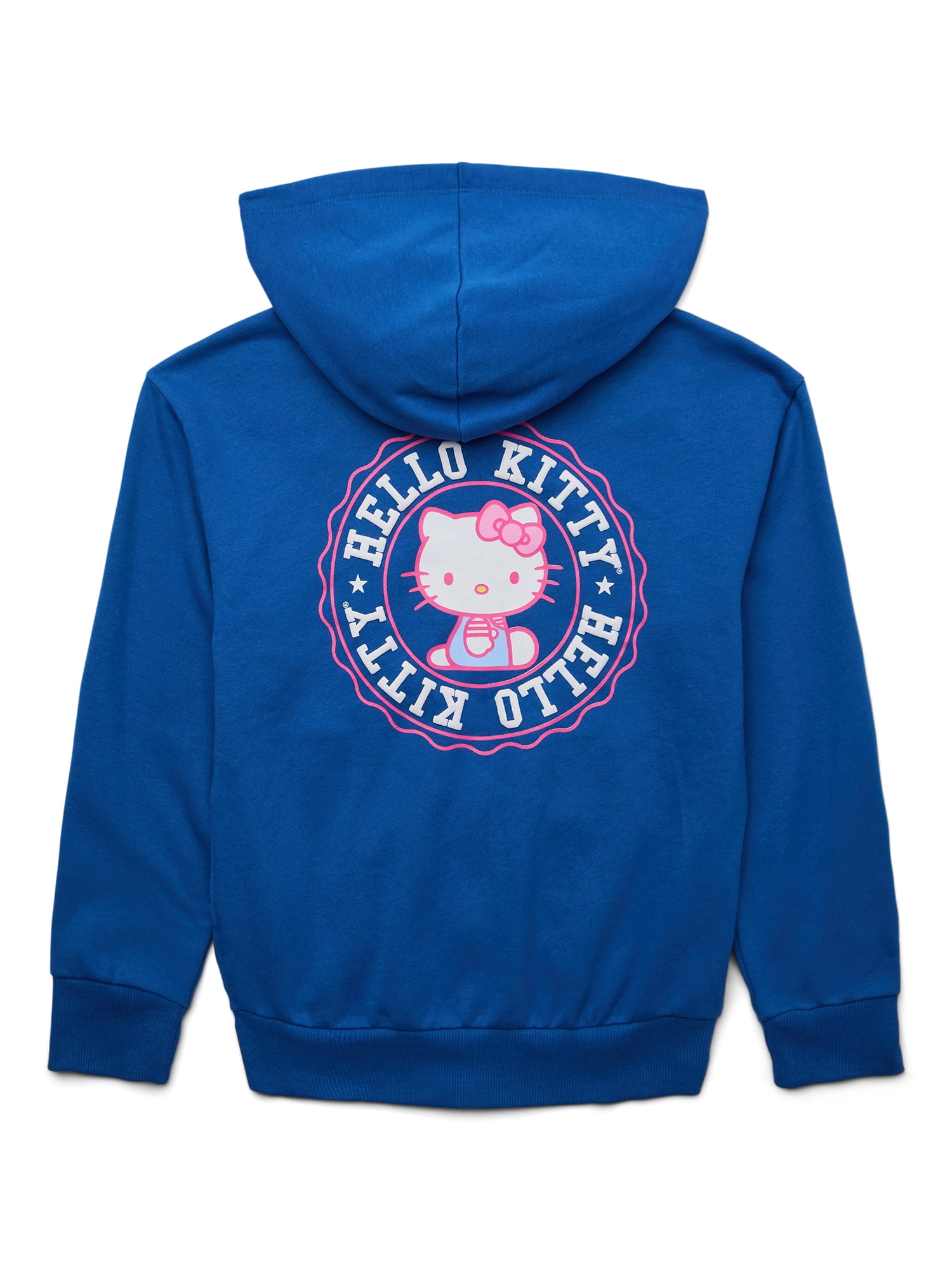 Hello Kitty Girls Glitter Fleece Zip-Up Hoodie Sweatshirt Hello Kitty Girls Glitter Fleece Zip-Up Hoodie Sweatshirt