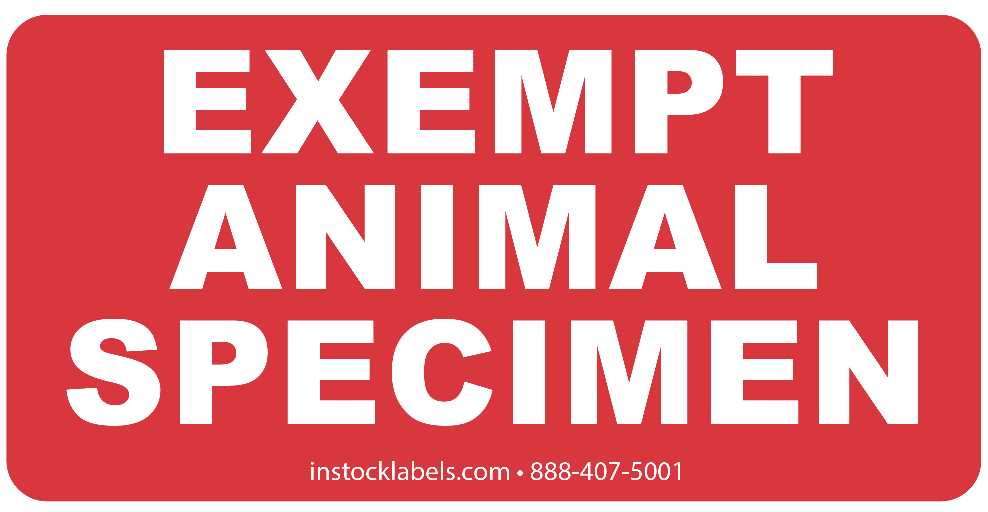 Exempt Animal Specimen Warning Labels | 1.5 x 3" Inch | 500 Pack ...