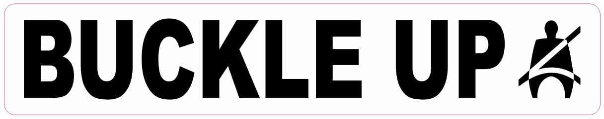 8in x 1.5in Buckle Up Sticker - Walmart.com