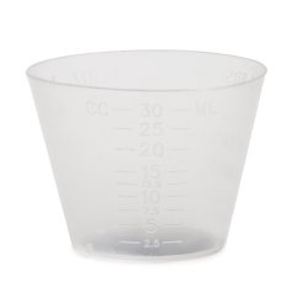 Graduated Medicine Cup, McKesson, 1 oz. Translucent Plastic Disposable ...