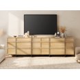 Modern TV Stand with 18 Drawers and T-Shaped Wood Legs, Picture Frame ...