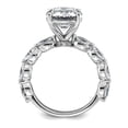 14k Solid White Gold 4 1/2ct Cert Rd Ctr Lab Grown Diamond VS+ F+ Comp ...